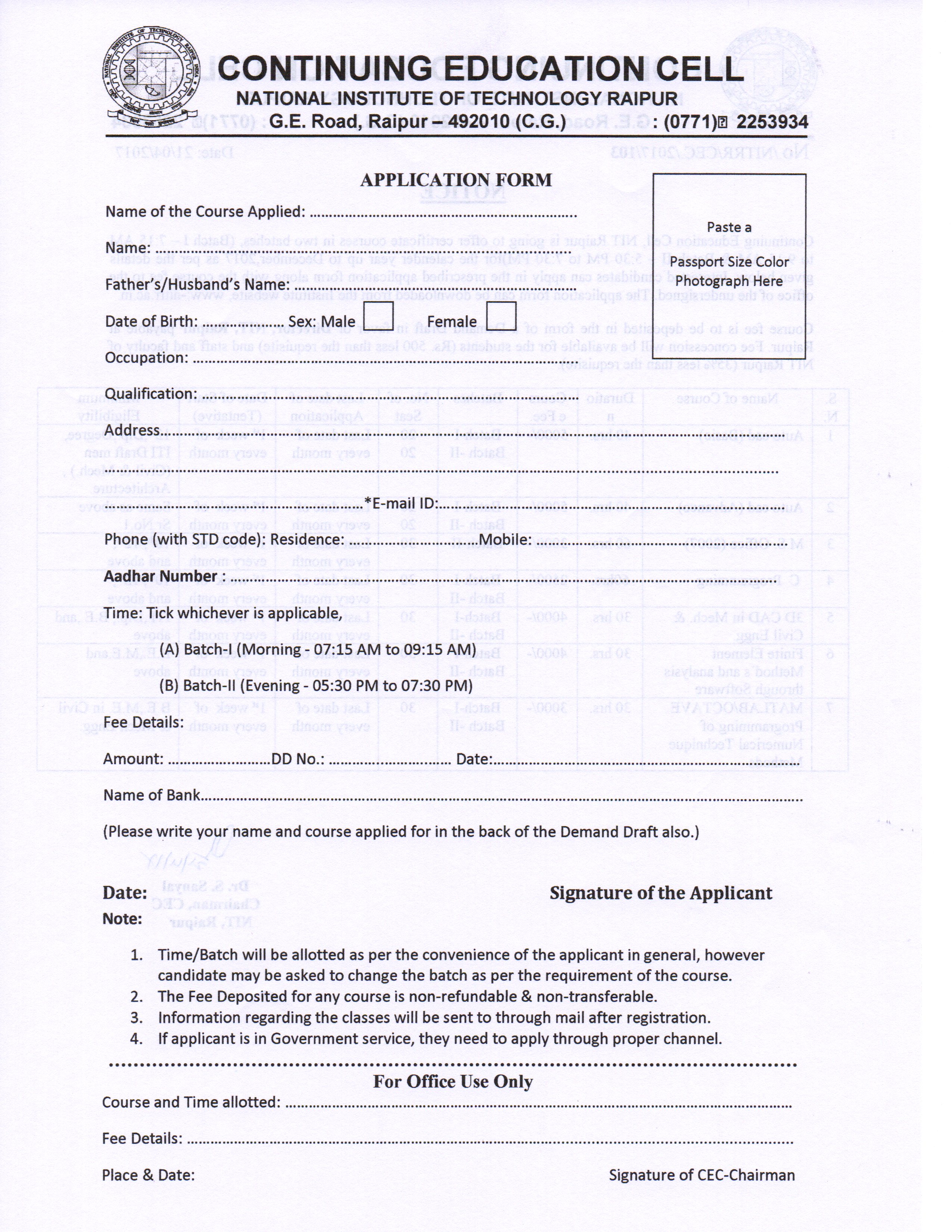 National Institute of Technology Raipur